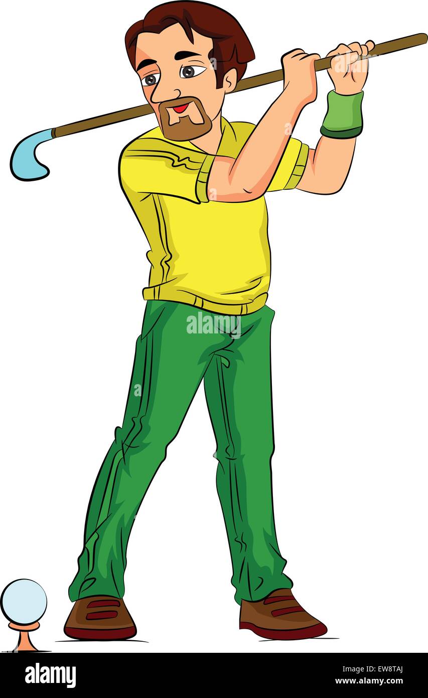 Man Playing Golf, vector illustration Stock Vector Image & Art - Alamy
