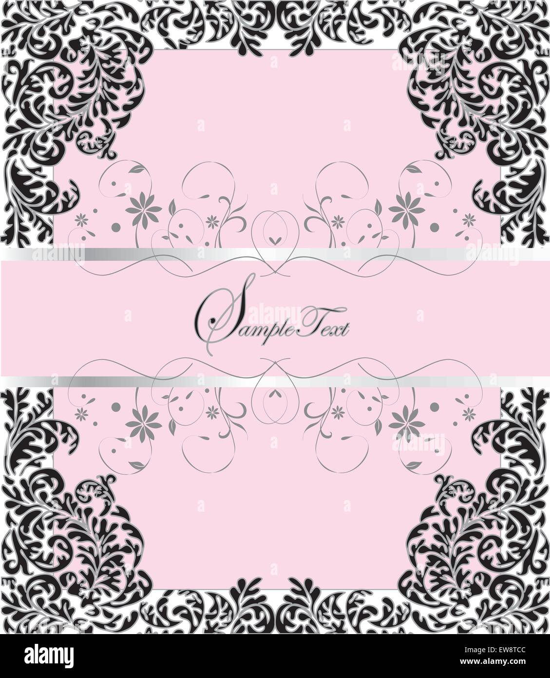 Debut Invitation Designs Pink And Black