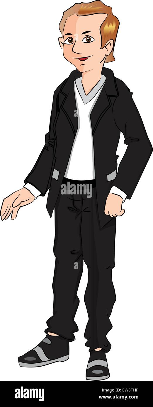 Vector illustration of handsome young man gesturing Stock Vector Image ...