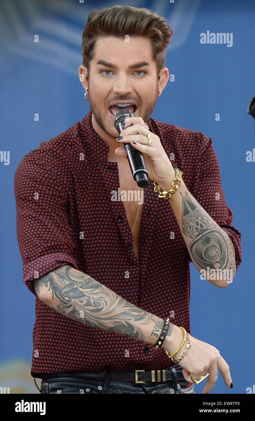 New York, NY, USA. 19th June, 2015. Adam Lambert on stage for ABC's ...