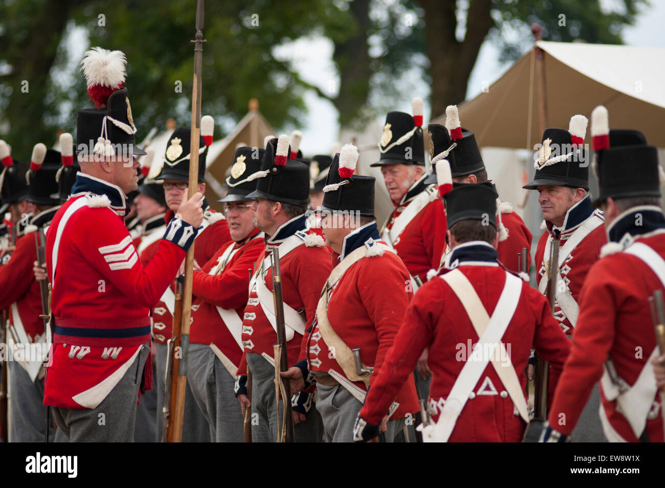 Allied bivouac, Waterloo, Belgium. 20th June, 2015. Wellington’s ...