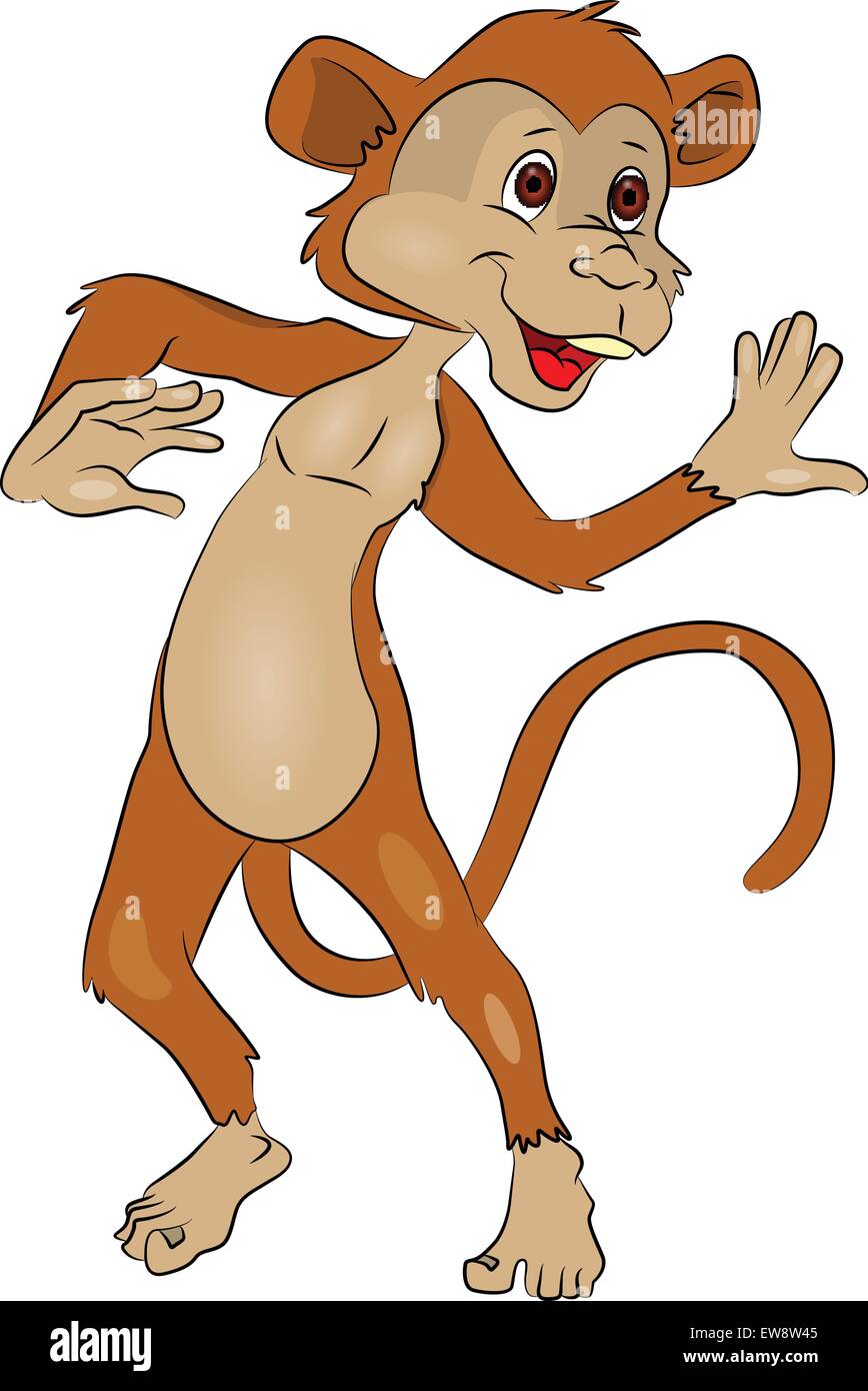 Vector of curious monkey gesturing Stock Vector Image & Art - Alamy