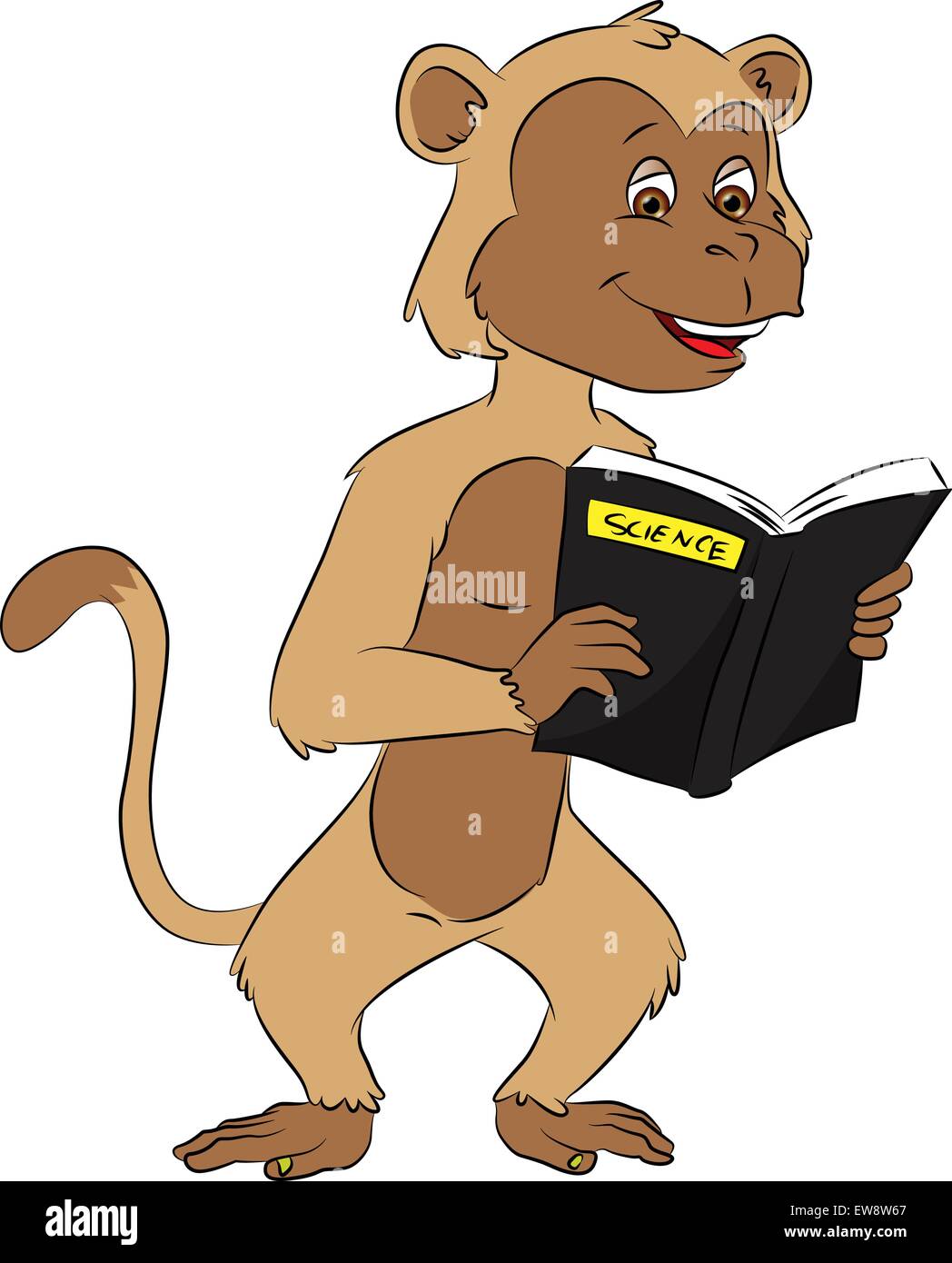 Monkey Reading Clipart