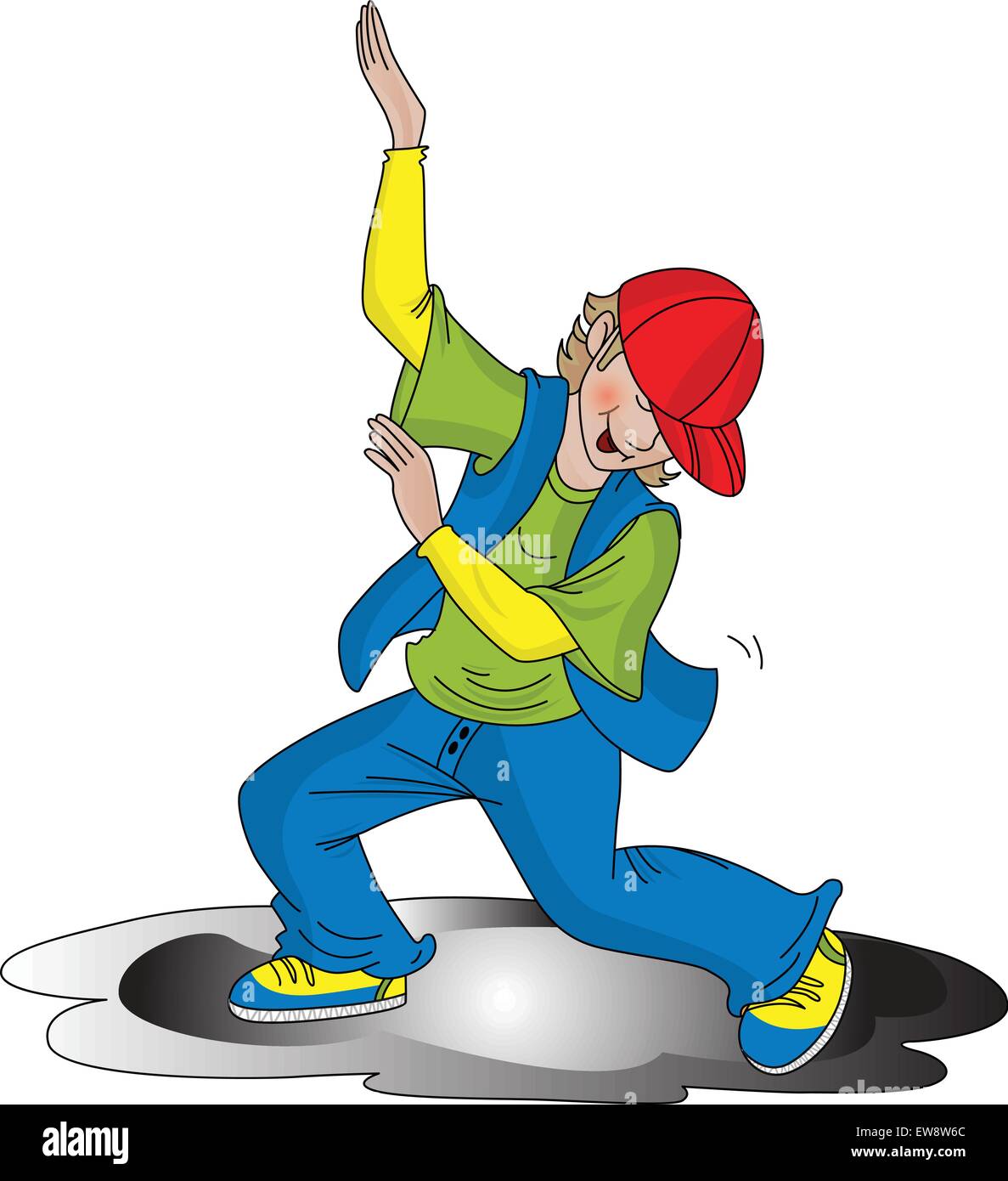 Vector illustration of a stylish boy dancing Stock Vector Image & Art ...