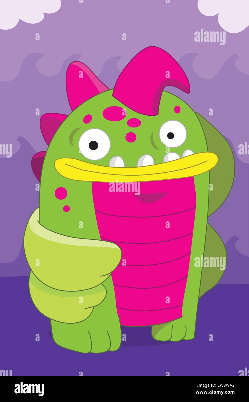 Fish looking alien monster cartoon Stock Vector Image & Art - Alamy