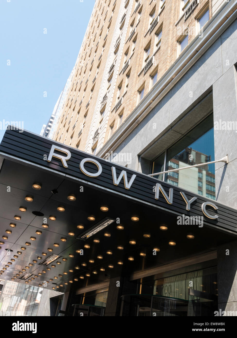 ROW NYC Hotel Front Entrance Sign, Times Square, NYC, USA 2015 Stock ...