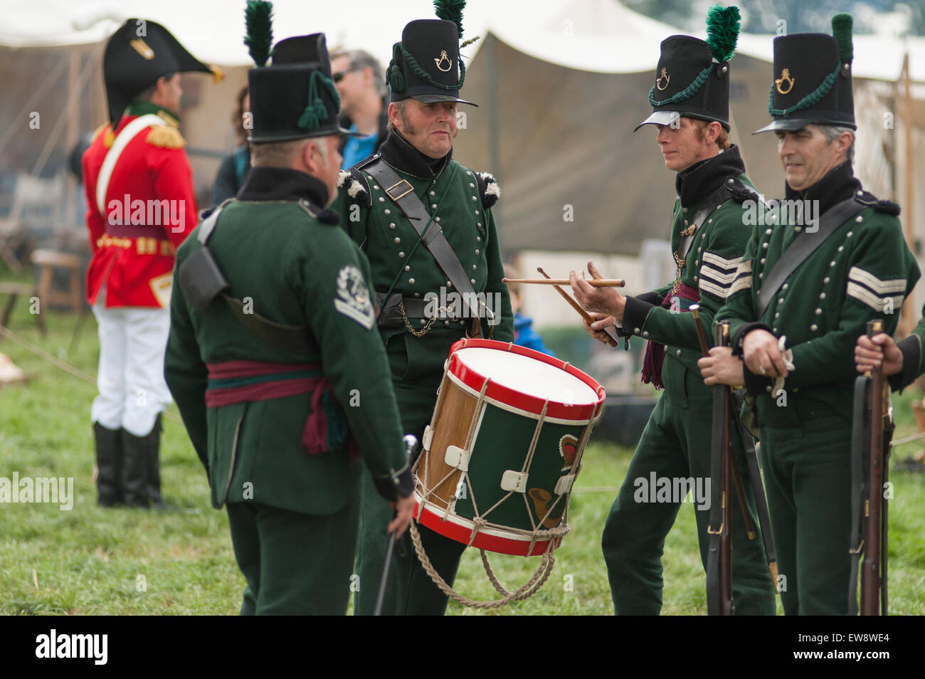 Allied bivouac, Waterloo, Belgium. 20th June, 2015. Wellington’s ...