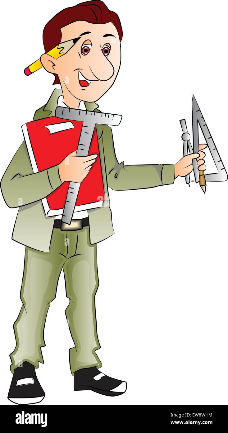 Architect boy cartoon hi-res stock photography and images - Alamy