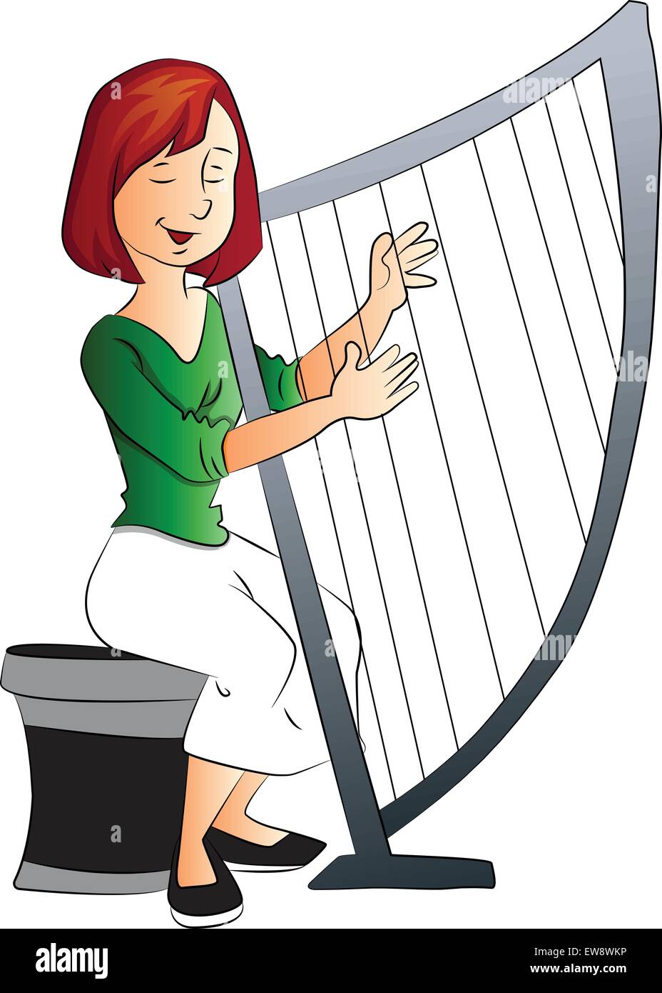Harp and stool Stock Vector Images - Alamy
