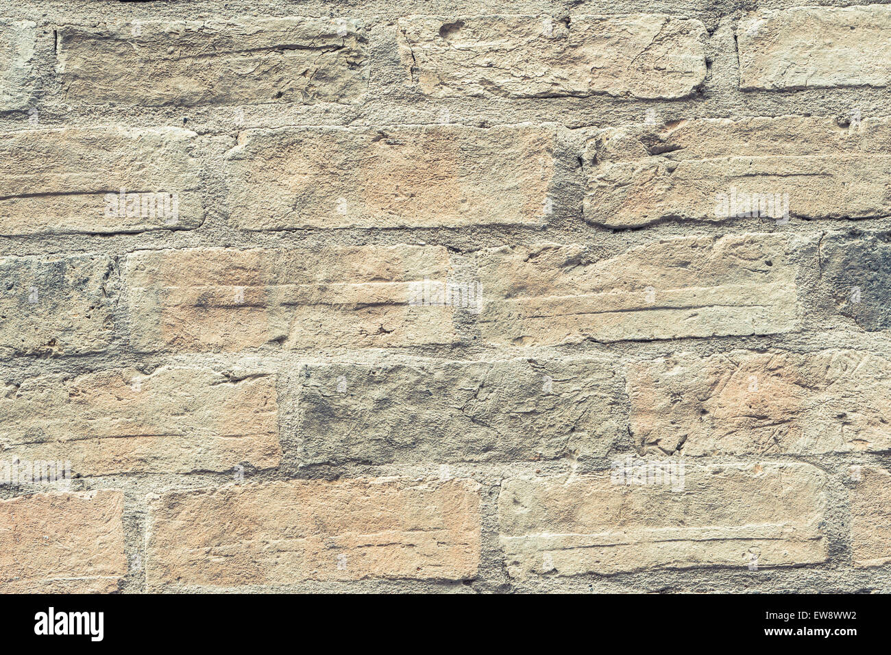 Image of a weathered brick wall retro filter look closeup Stock Photo ...