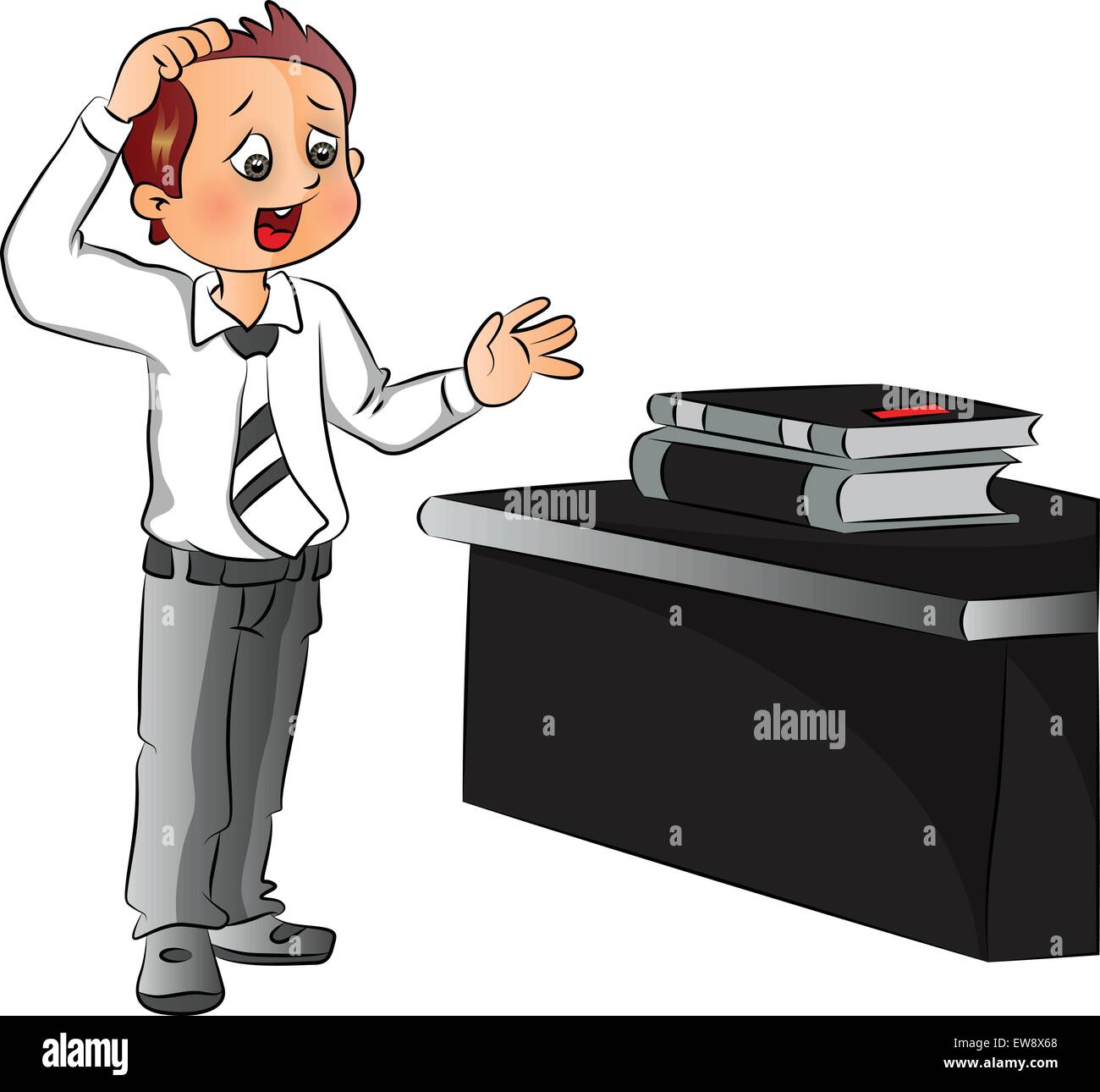 Man scratching head cartoon hi-res stock photography and images - Alamy