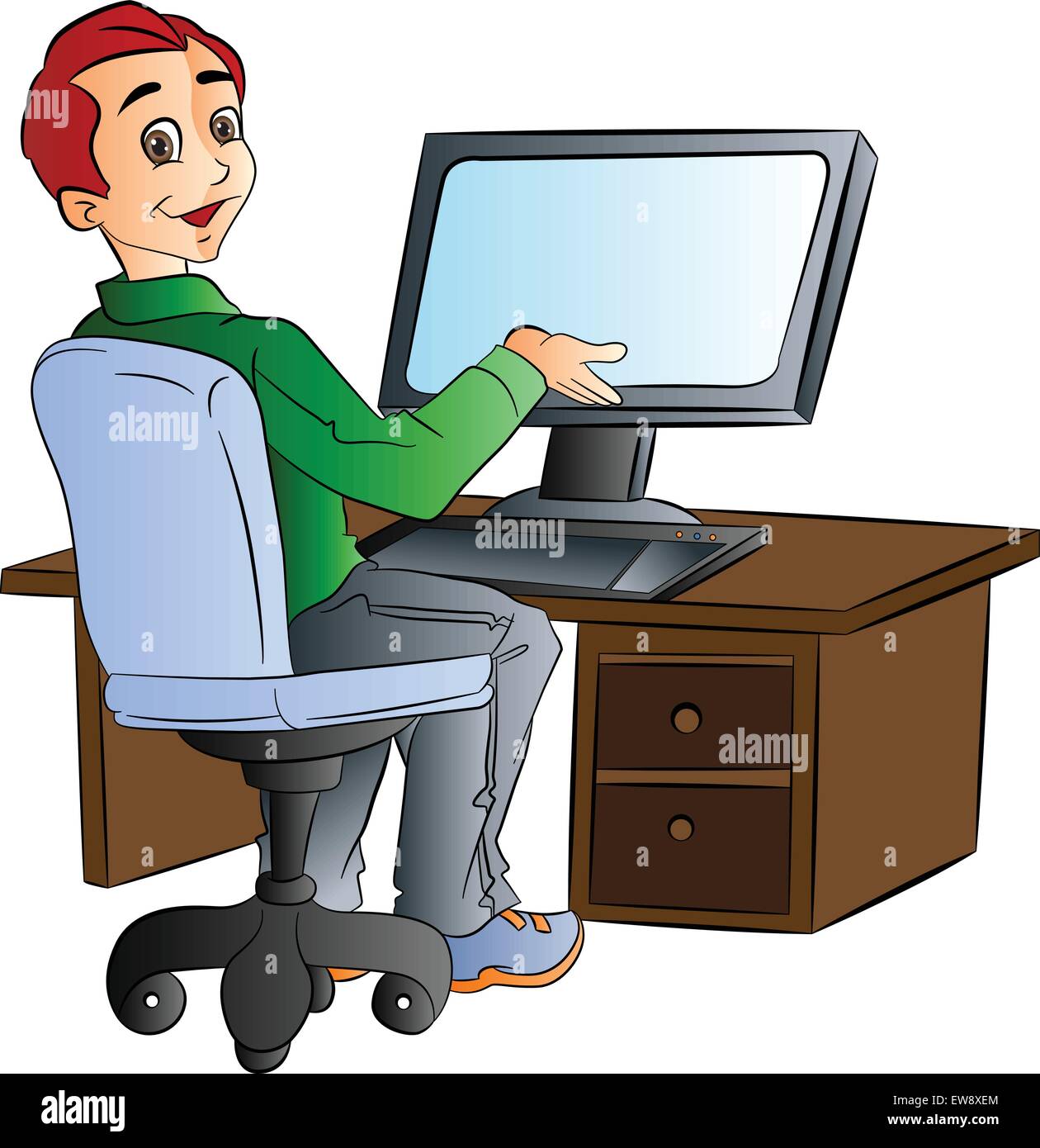 Using The Computer Clipart