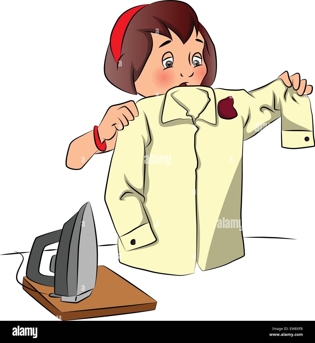 Cartoon woman ironing hi-res stock photography and images - Alamy