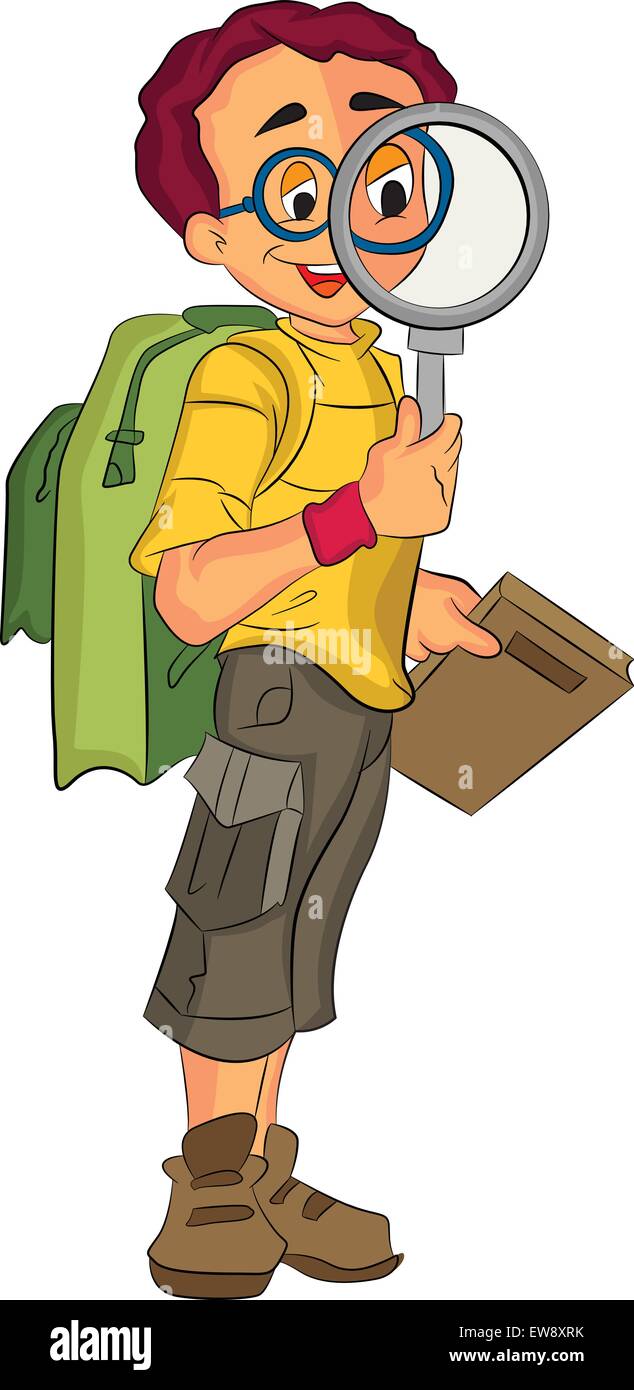 Young Male Explorer, vector illustration Stock Vector Image & Art - Alamy