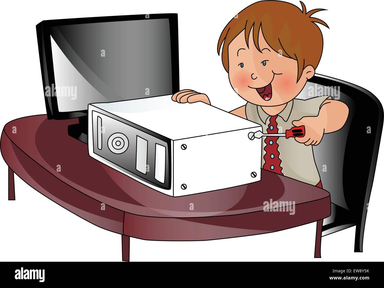 Cartoon computer technician repairing computer hi-res stock photography ... Cartoon computer technician repairing computer hi-res stock photography ...
