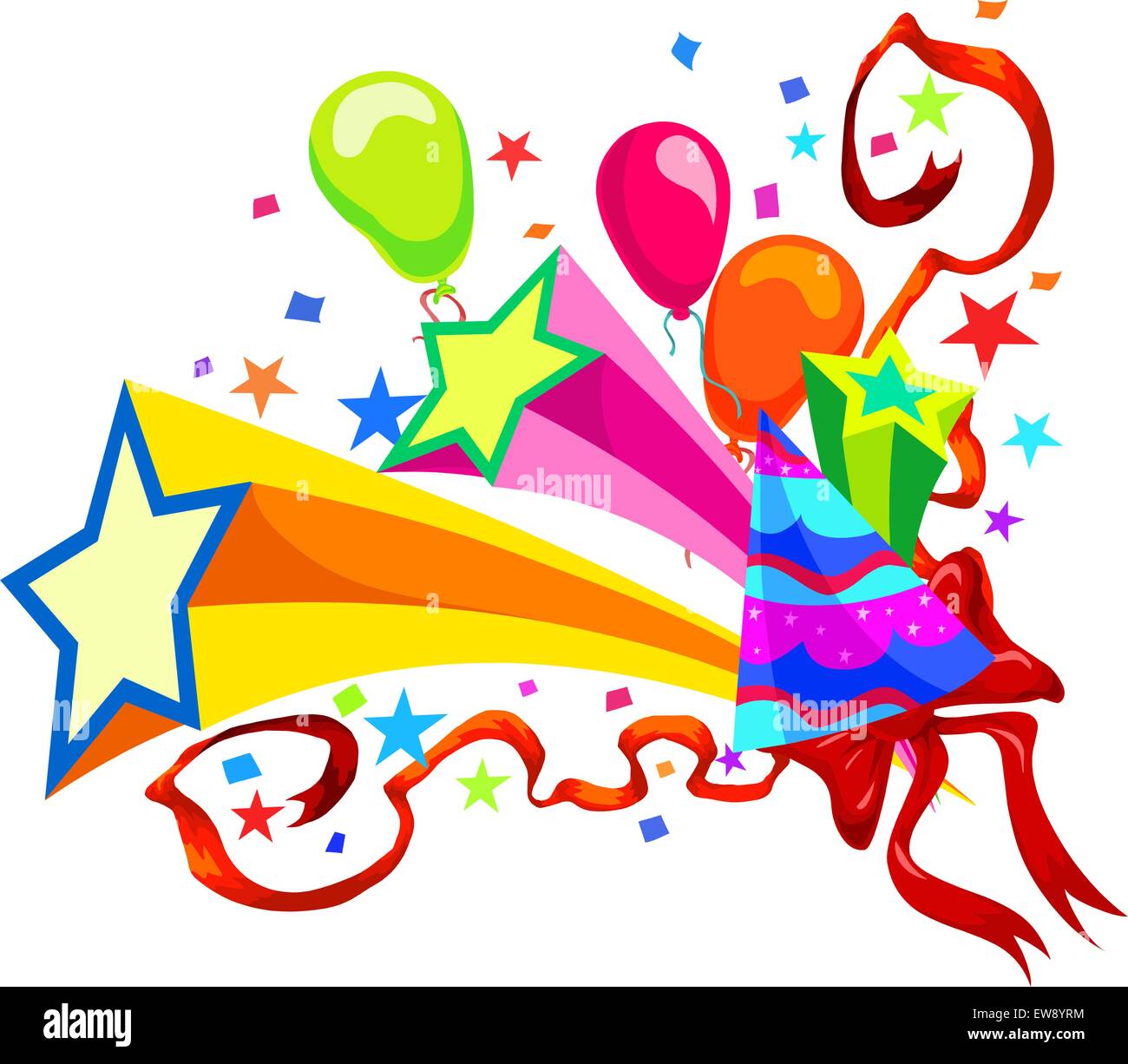 Clipart De Confettis Et De Ballons