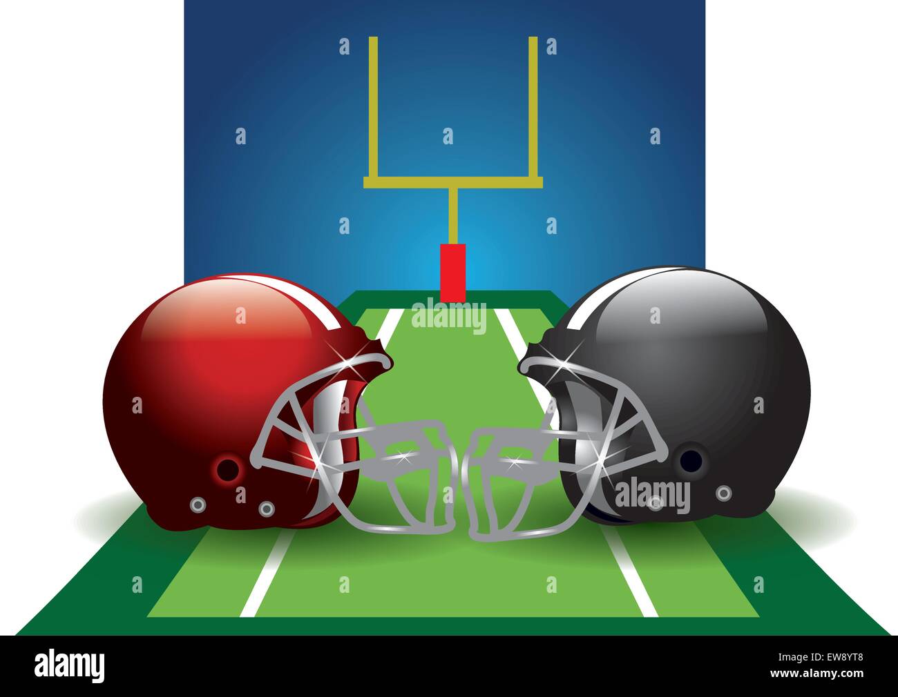 White american football goal post Stock Vector Images - Alamy