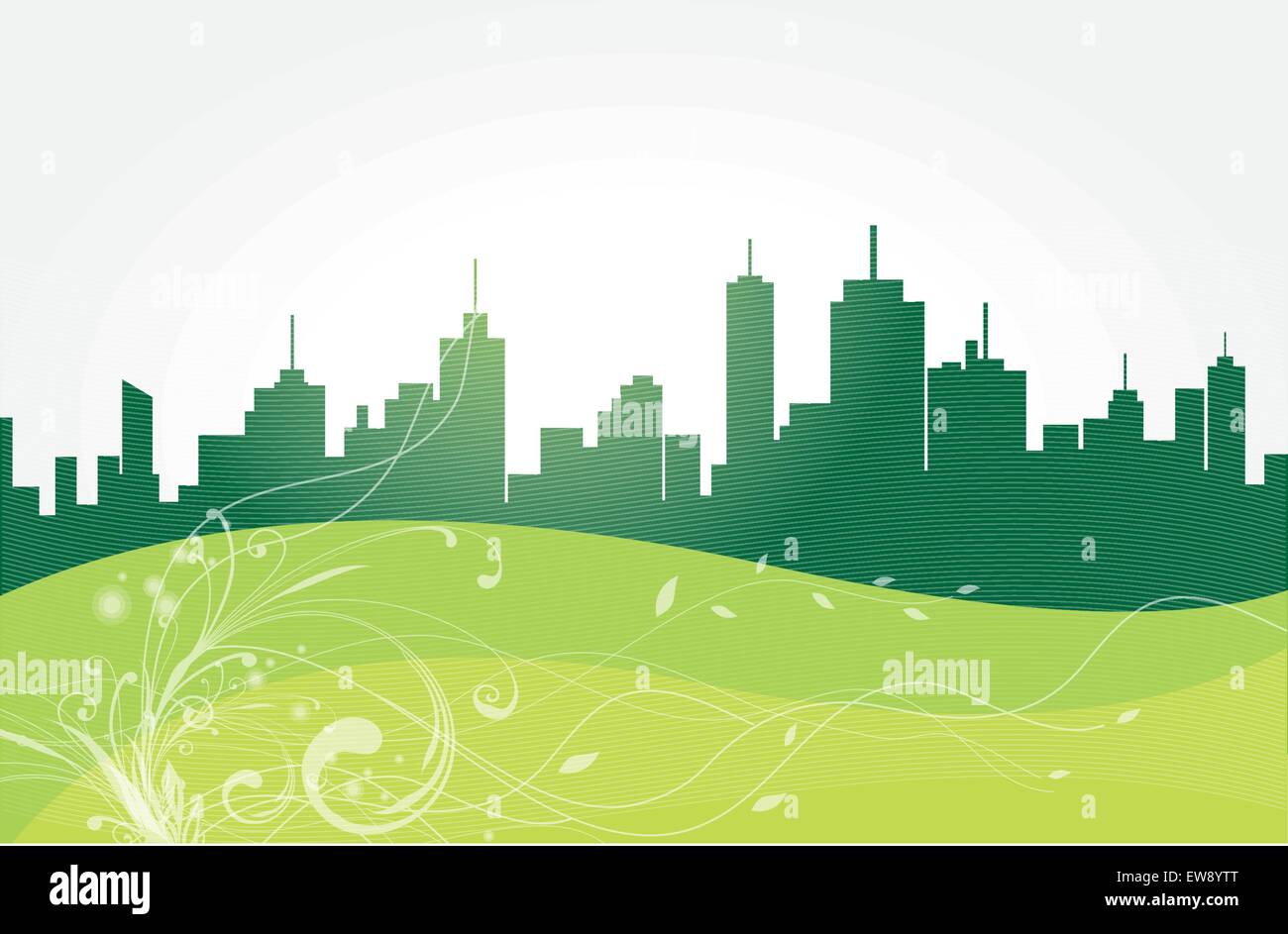 Vector illustration of green city Stock Vector Image & Art - Alamy