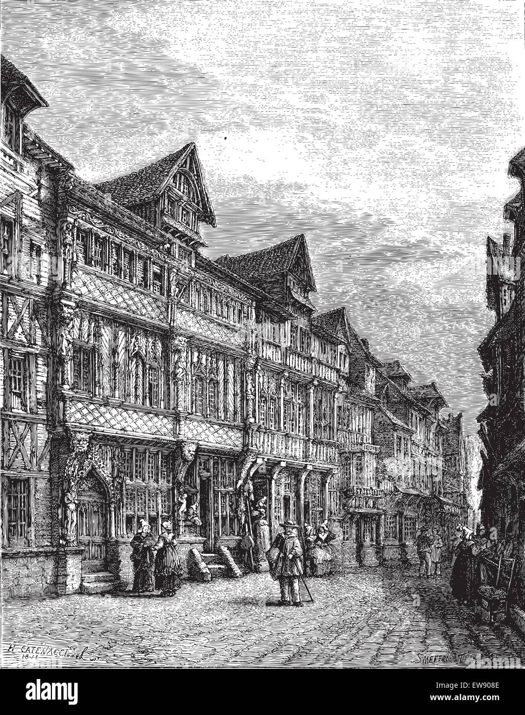 1874 wood engraving Stock Vector Images - Alamy