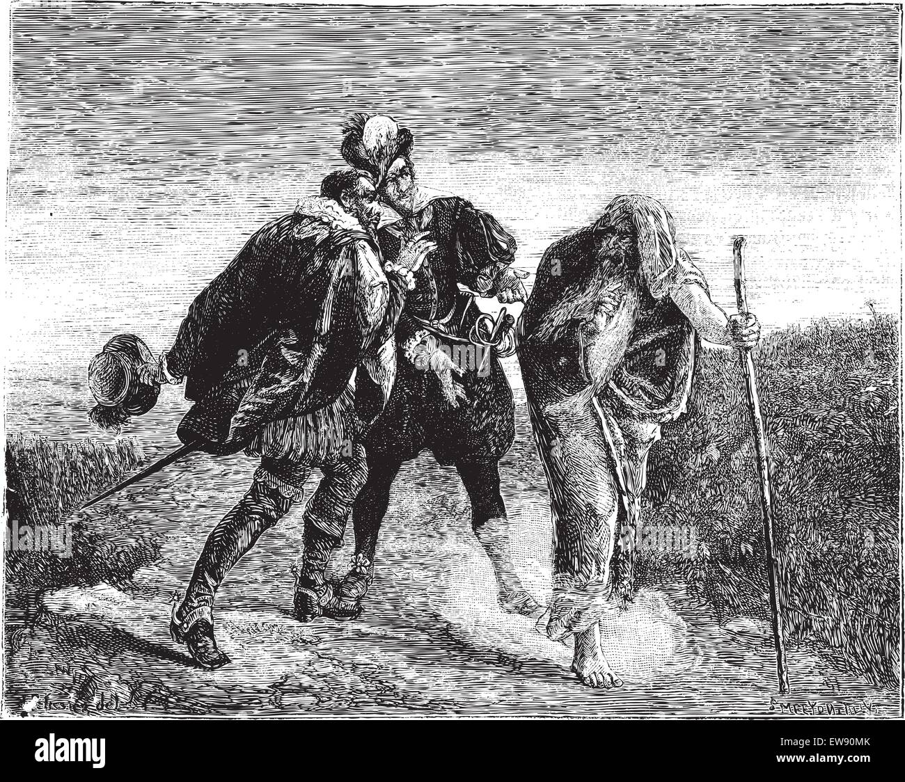 Old man wandering Stock Vector Images - Alamy