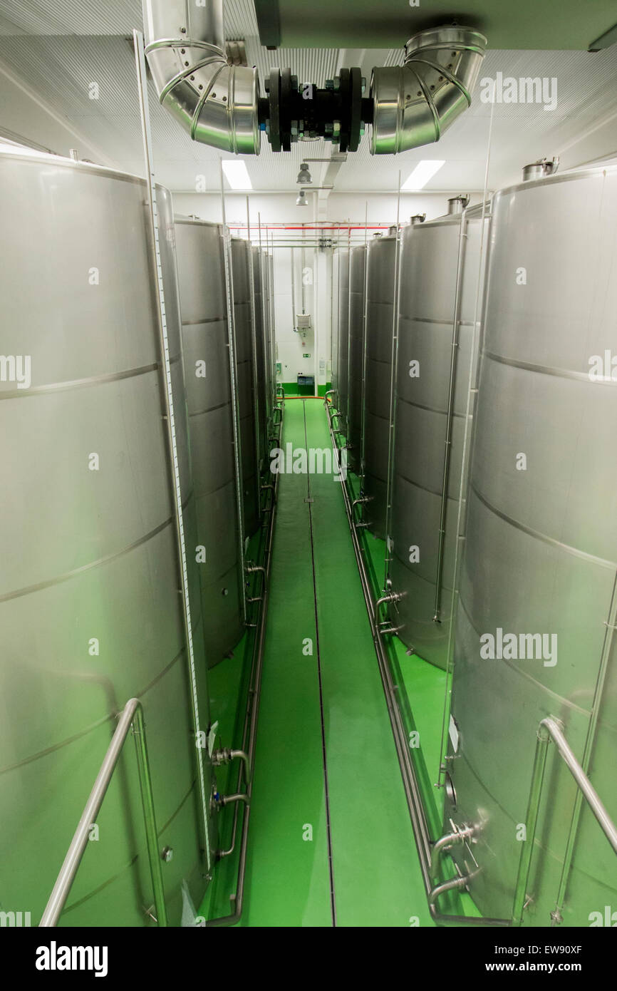 View of a modern industry container for olive production Stock Photo ...