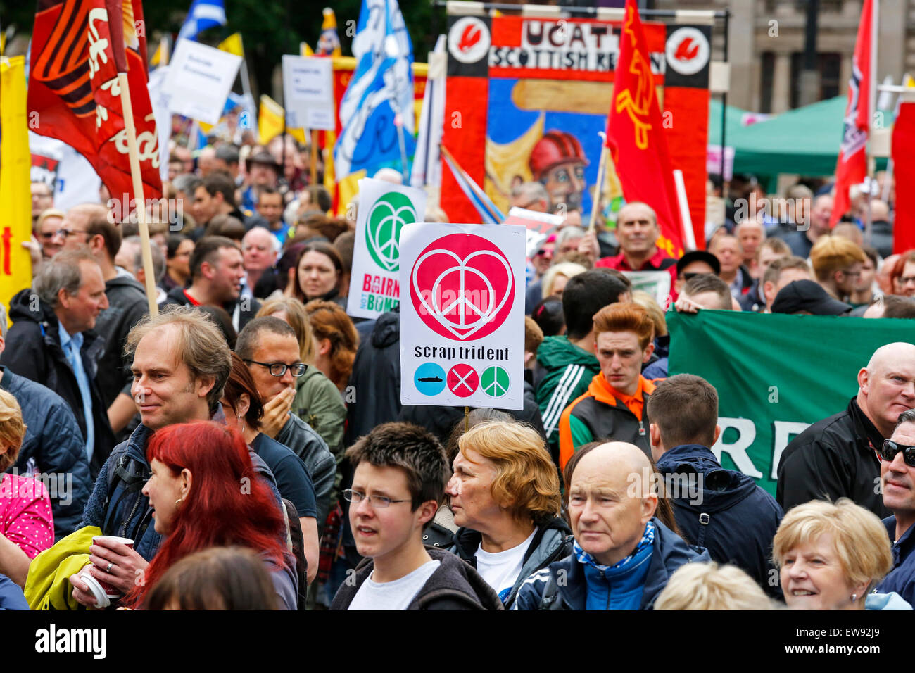 Glasgow, UK. 20th June, 2015. More than 2000 people attended an anti ...