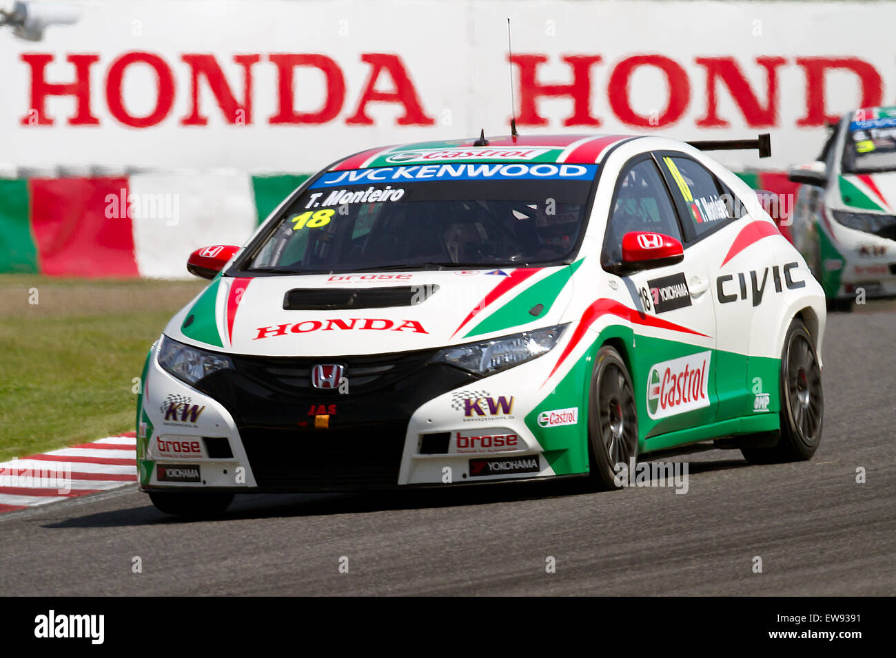 The Honda duo competing in Practice 2 of the 2013 WTCC Race of Japan ...