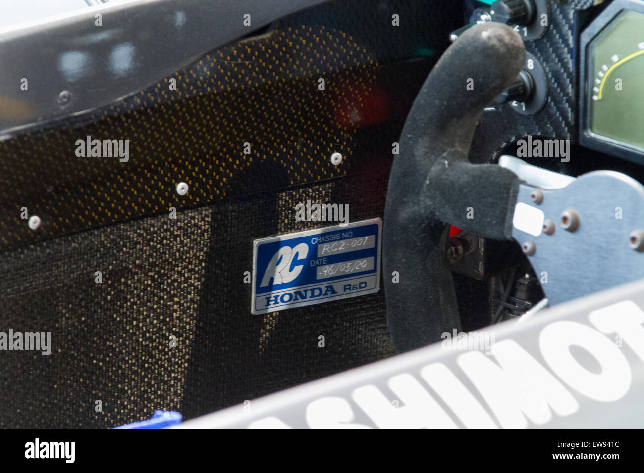 The Honda RC-F1 2.0X chassis number plate, displayed at the Honda ...