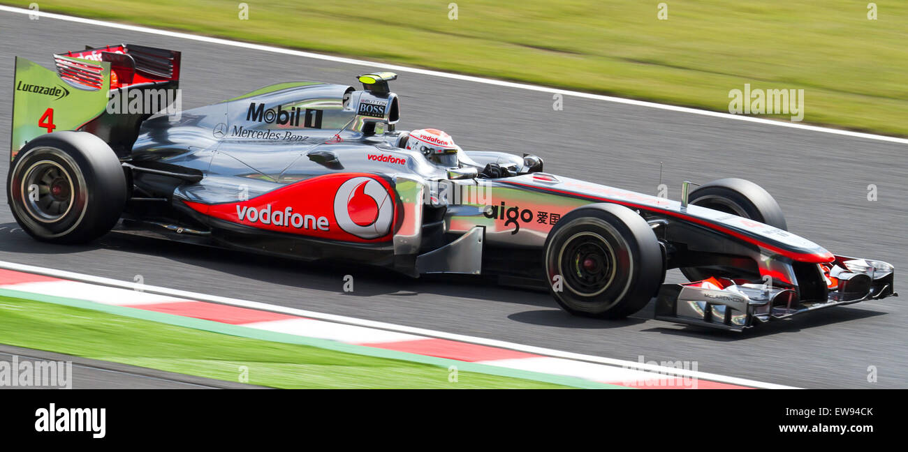 Jenson Button In Fp1 At The 2011 Japanese Grand Prix Testing His Mclaren Mp4 26 At Suzuka