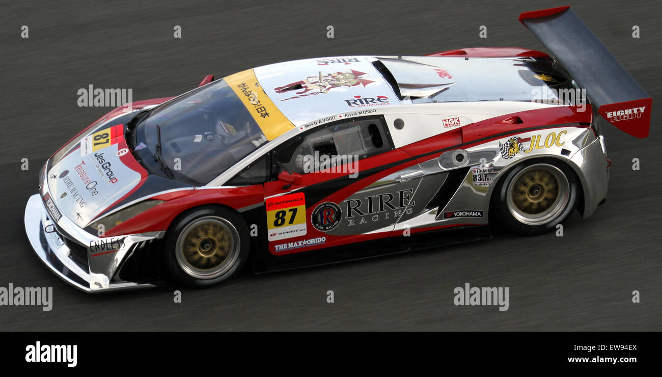 JLOC's Lamborghini Gallardo RG-3 during a test session at Fuji Speedway ...