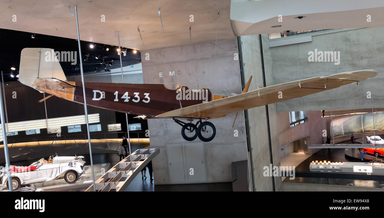 Right-side view of the Klemm L20 aircraft displayed at the Mercedes ...