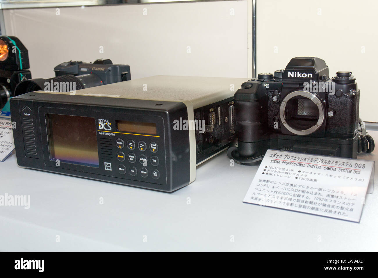 The 1991 Kodak DCS system, the first commercially available digital SLR ...