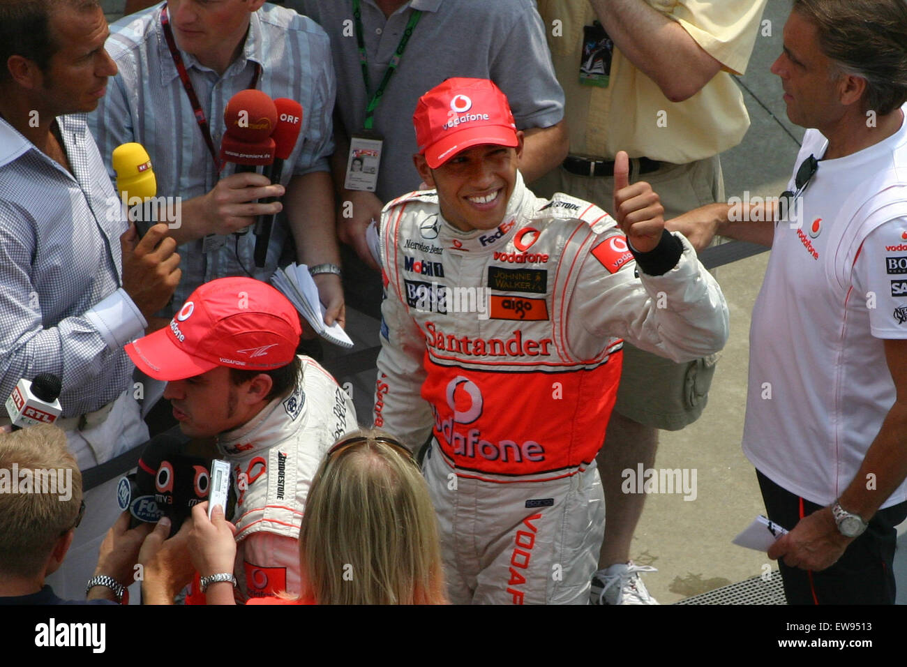 Fans of lewis hamilton hi-res stock photography and images - Alamy
