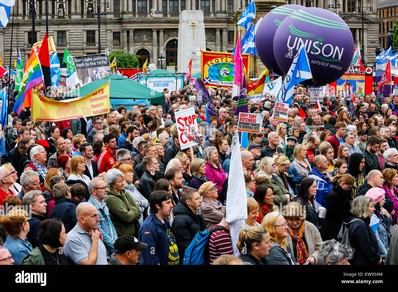 Glasgow, UK. 20th June, 2015. More than 2000 people attended an anti ...