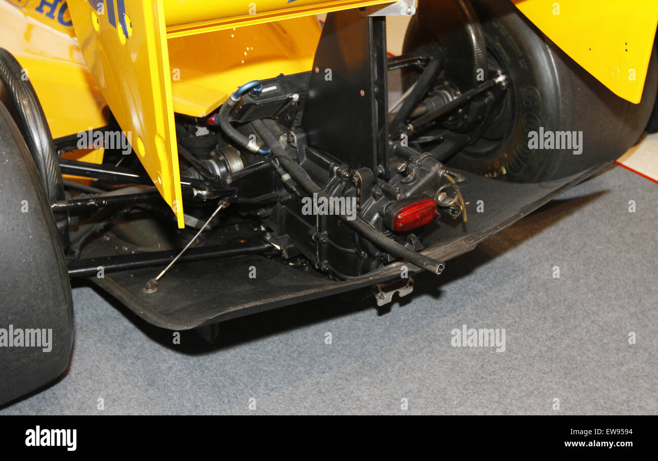 The Lotus 99T diffuser displayed at the 2010 Pavilion Pit Stop ...