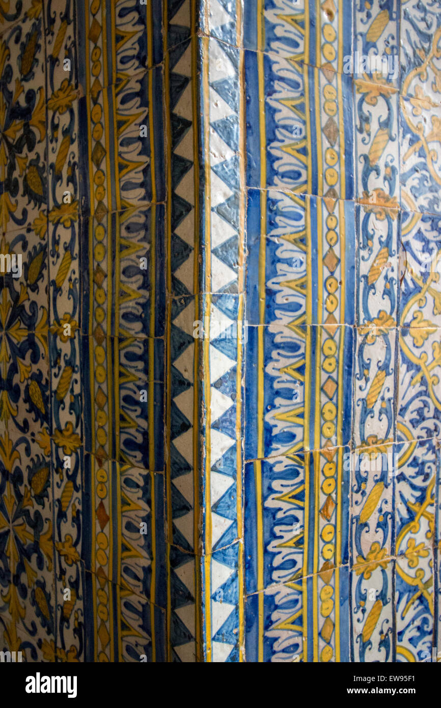 View of the beautiful azulejo details inside the regional museum of ...