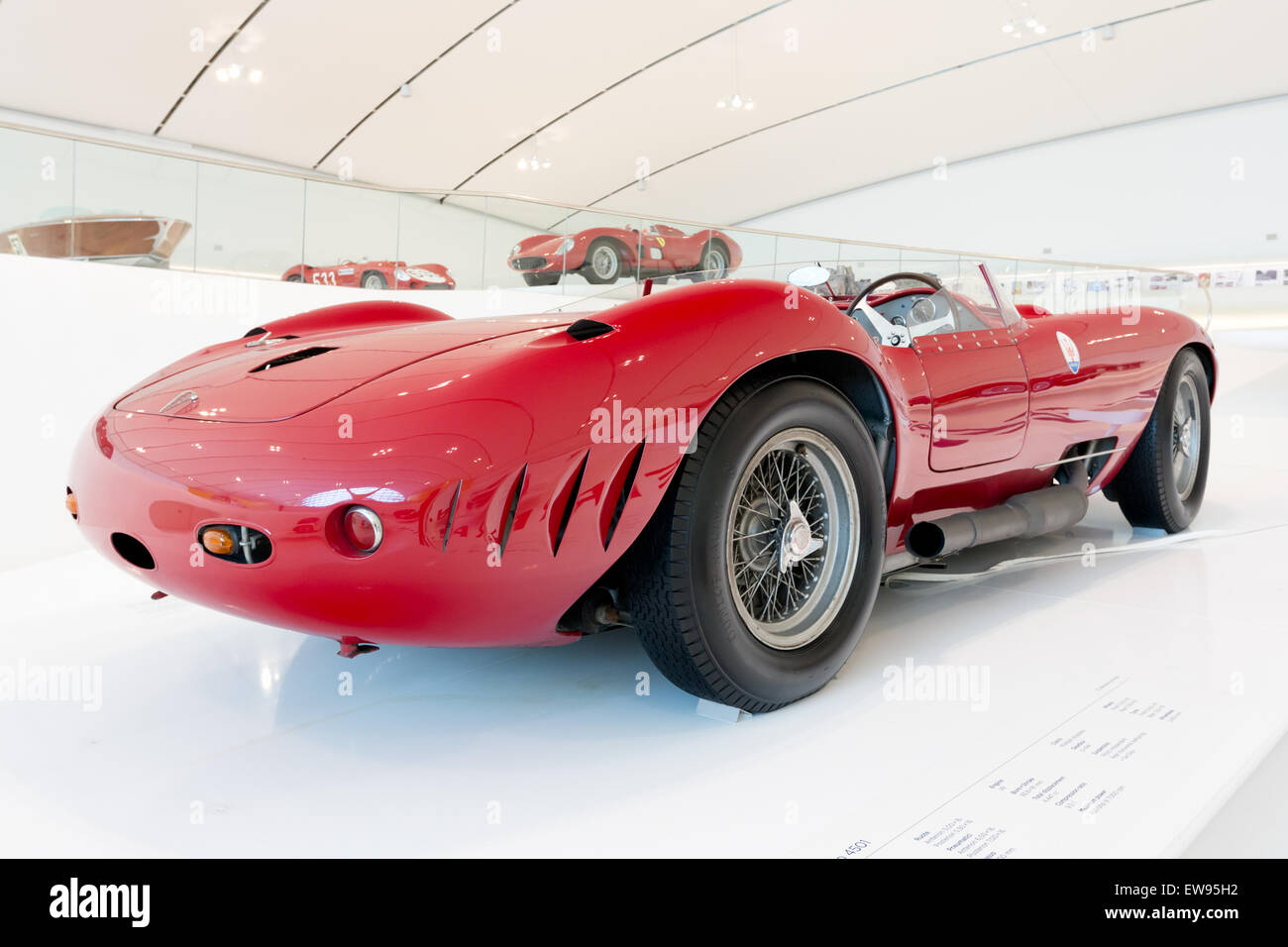 The Maserati 450S Prototype, displayed at the Enzo Ferrari Museum, an ...