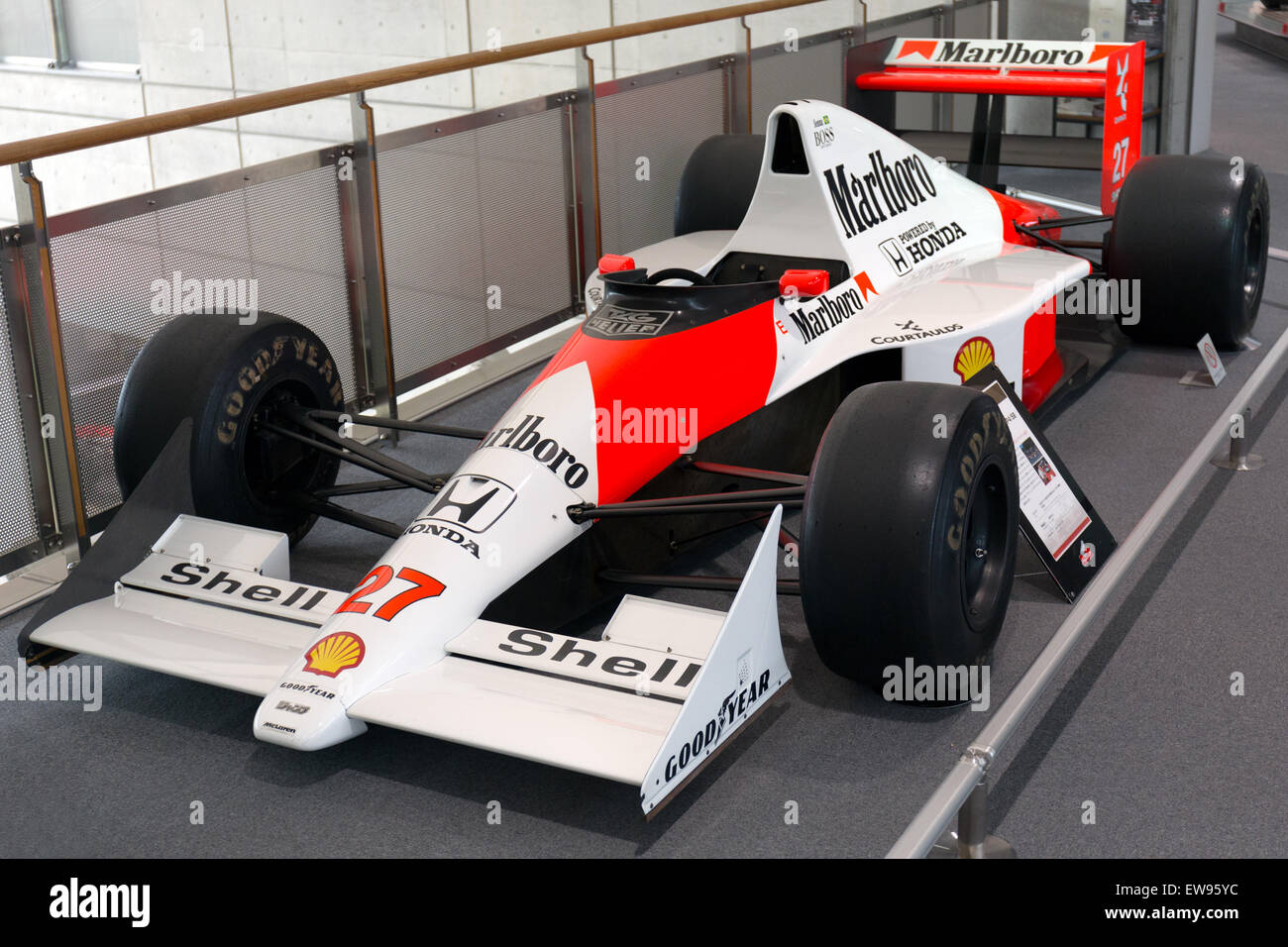 The McLaren MP4-5B, displayed at the Honda Collection Hall, a Formula 1 ...