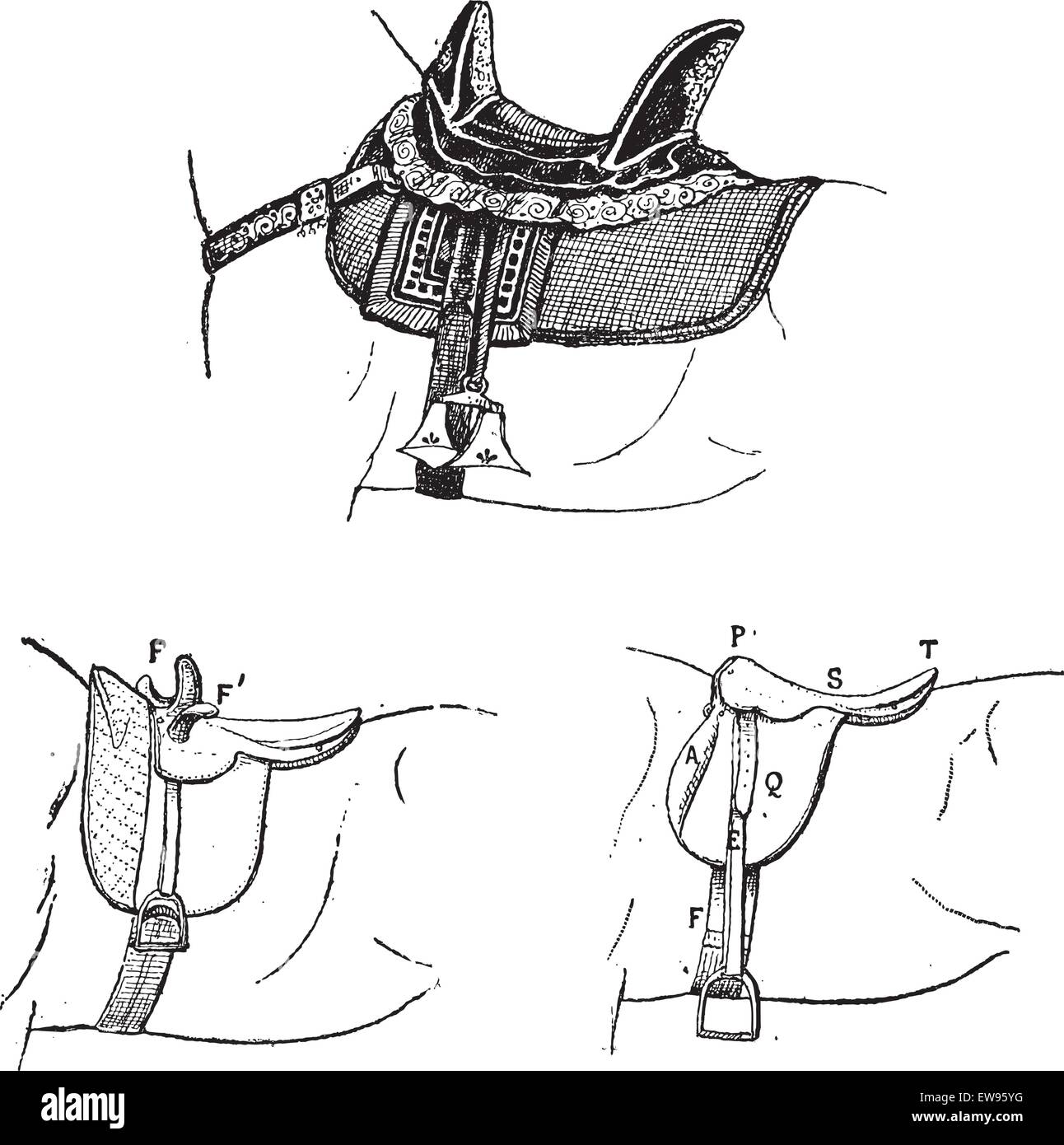 Easy Saddle Drawing