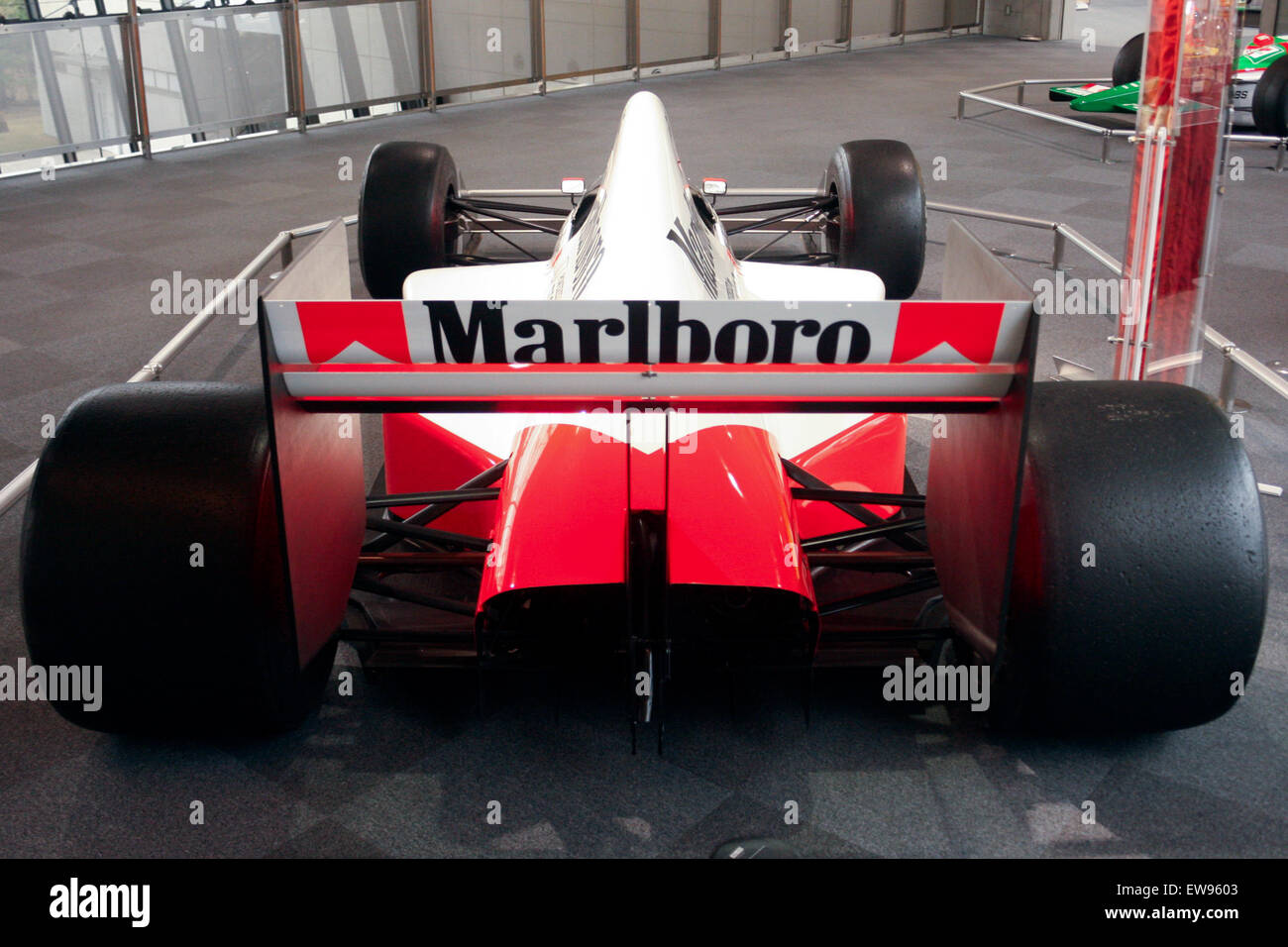 Rear view of the McLaren MP4-5, driven by Ayrton Senna, displayed at ...