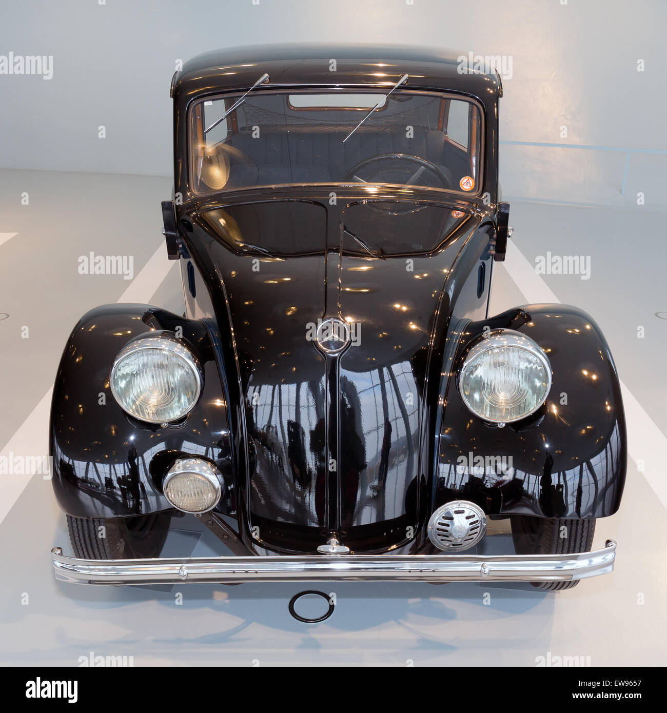 The front view of the Mercedes-Benz 130 (W23) displayed at the Mercedes ...