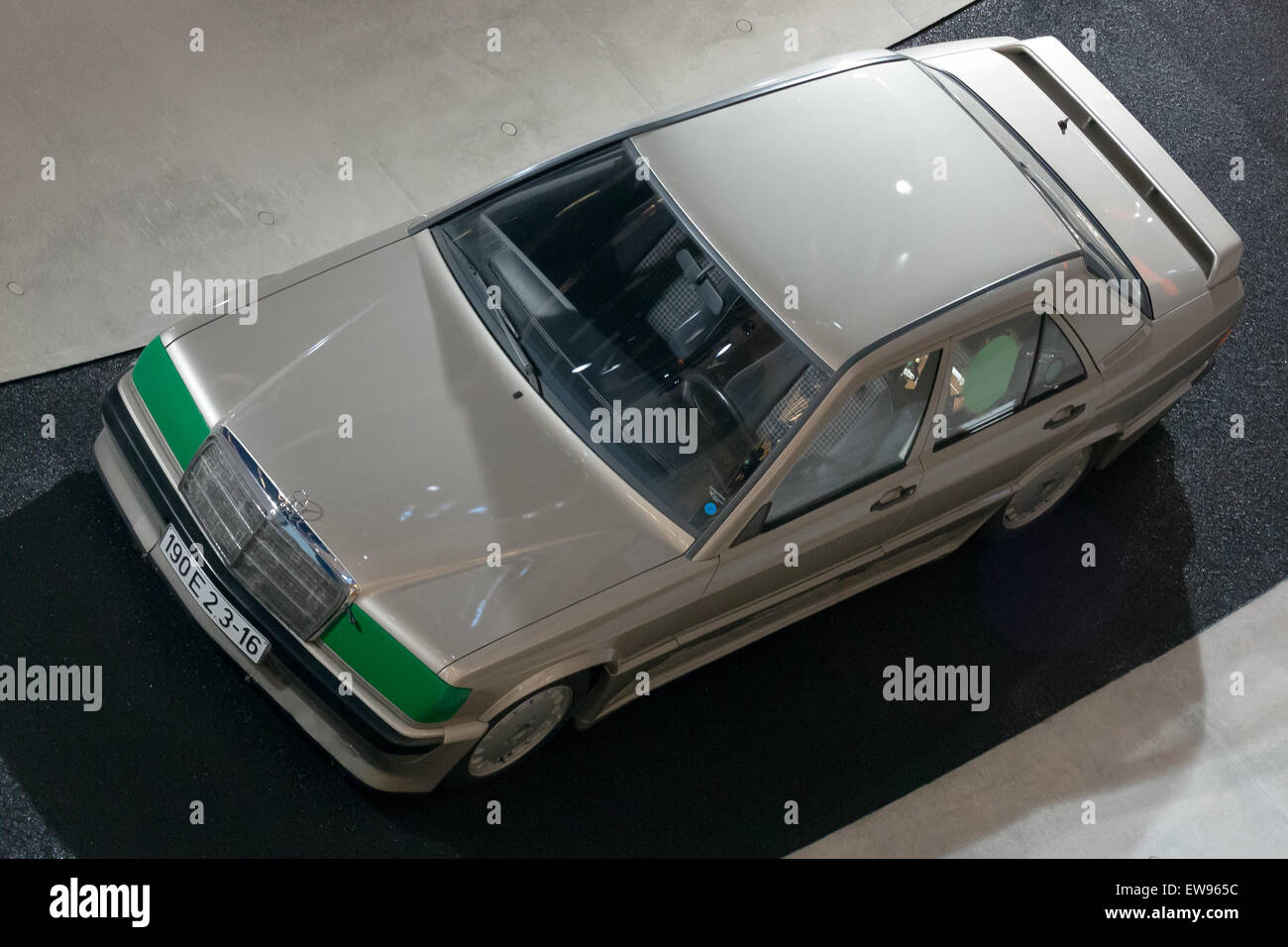 The Mercedes-Benz 190E Rekordwagen, displayed at the Mercedes-Benz ...