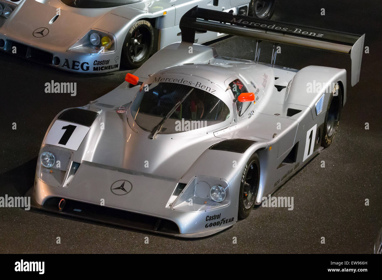 The Mercedes-Benz C11, displayed at the Mercedes-Benz Museum, a Group C ...
