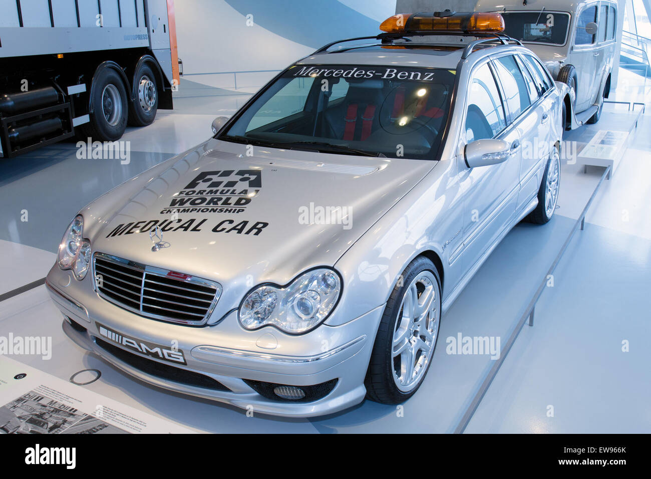 The Mercedes-Benz C32 AMG F1 Medical Car, displayed at the Mercedes ...
