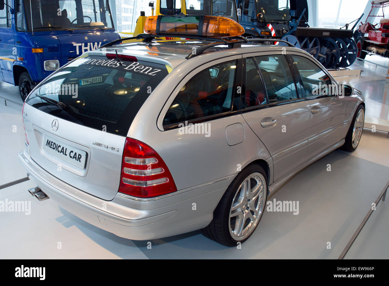 The Mercedes-Benz C32 AMG F1 Medical Car, displayed at the Mercedes ...