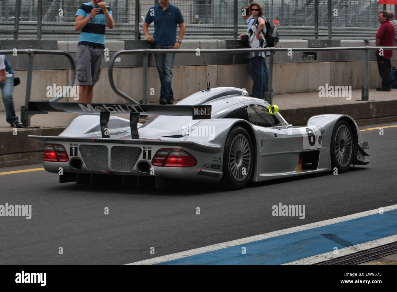 The rear view of the Mercedes-Benz CLR at the 2009 Nürburgring, a car ...
