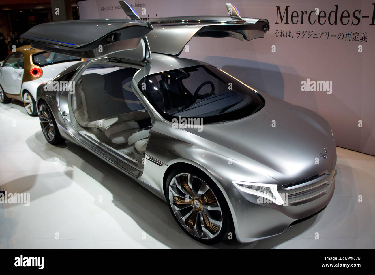 The Mercedes-Benz F125!, displayed at the 2011 Tokyo Motor Show, a ...