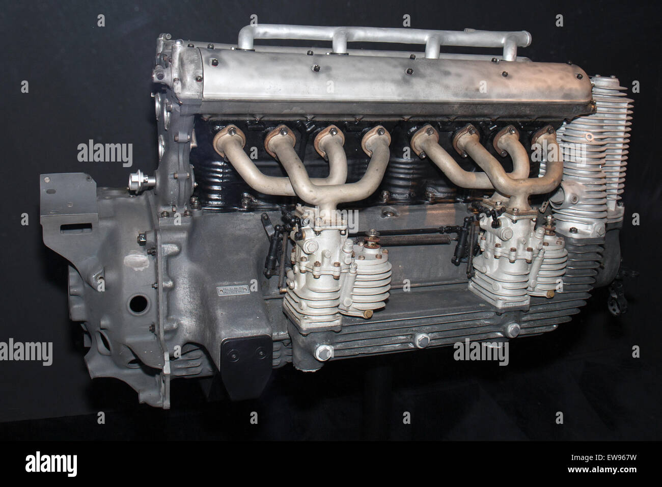 The Mercedes-Benz M25E engine on display at the Mercedes-Benz Museum ...