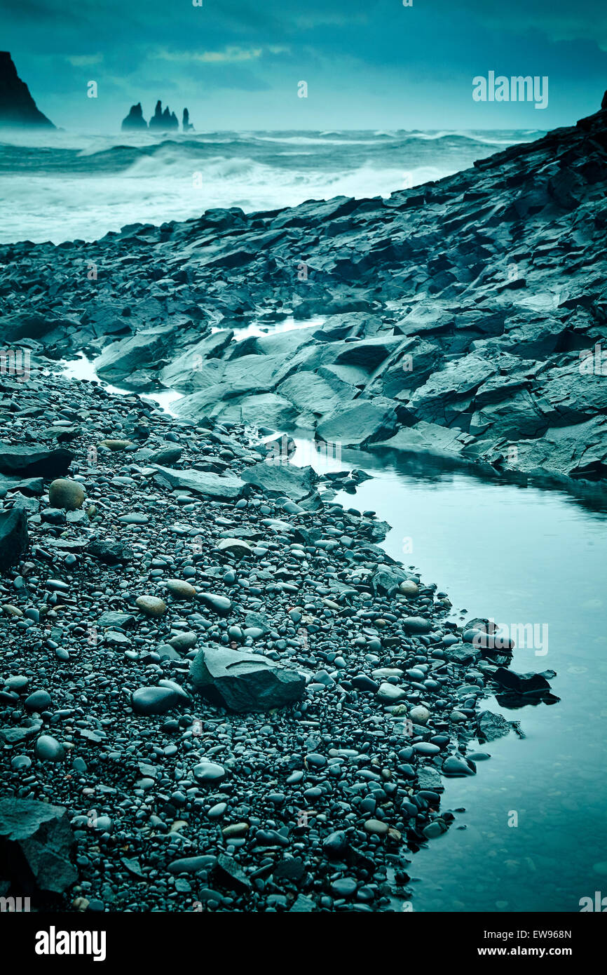 Reynisdrangar Basalt Stacks Stock Photo - Alamy