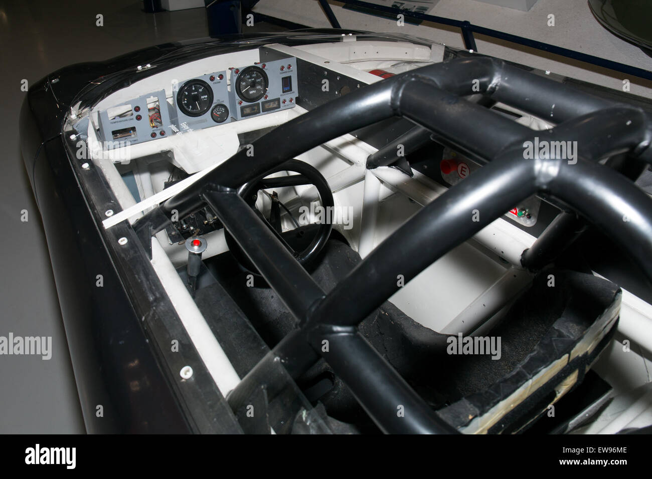 The MG EX255 cockpit, displayed at the Heritage Motor Centre in Gaydon ...